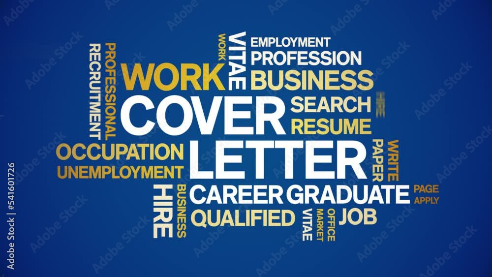 Cover Letter animated tag word cloud;text design animation kinetic ...