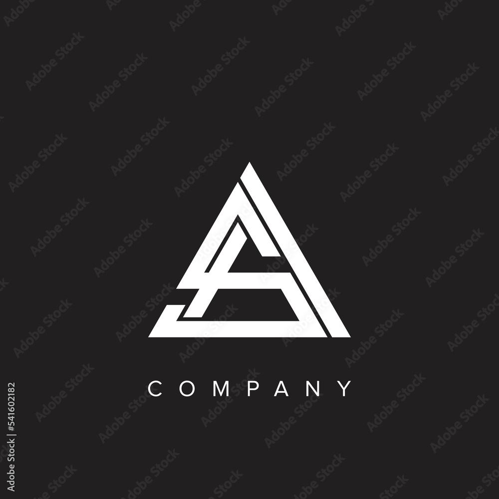 Minimal creative initial based AS logo and SA logo. Letter AS SA ...