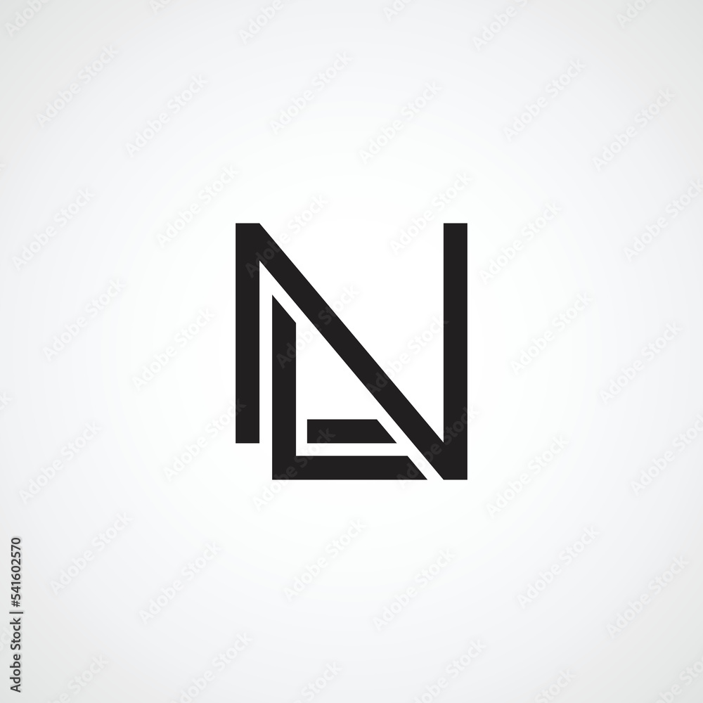Alphabet letter LN, NL, L, N icon logo vector. Stock Vector | Adobe Stock