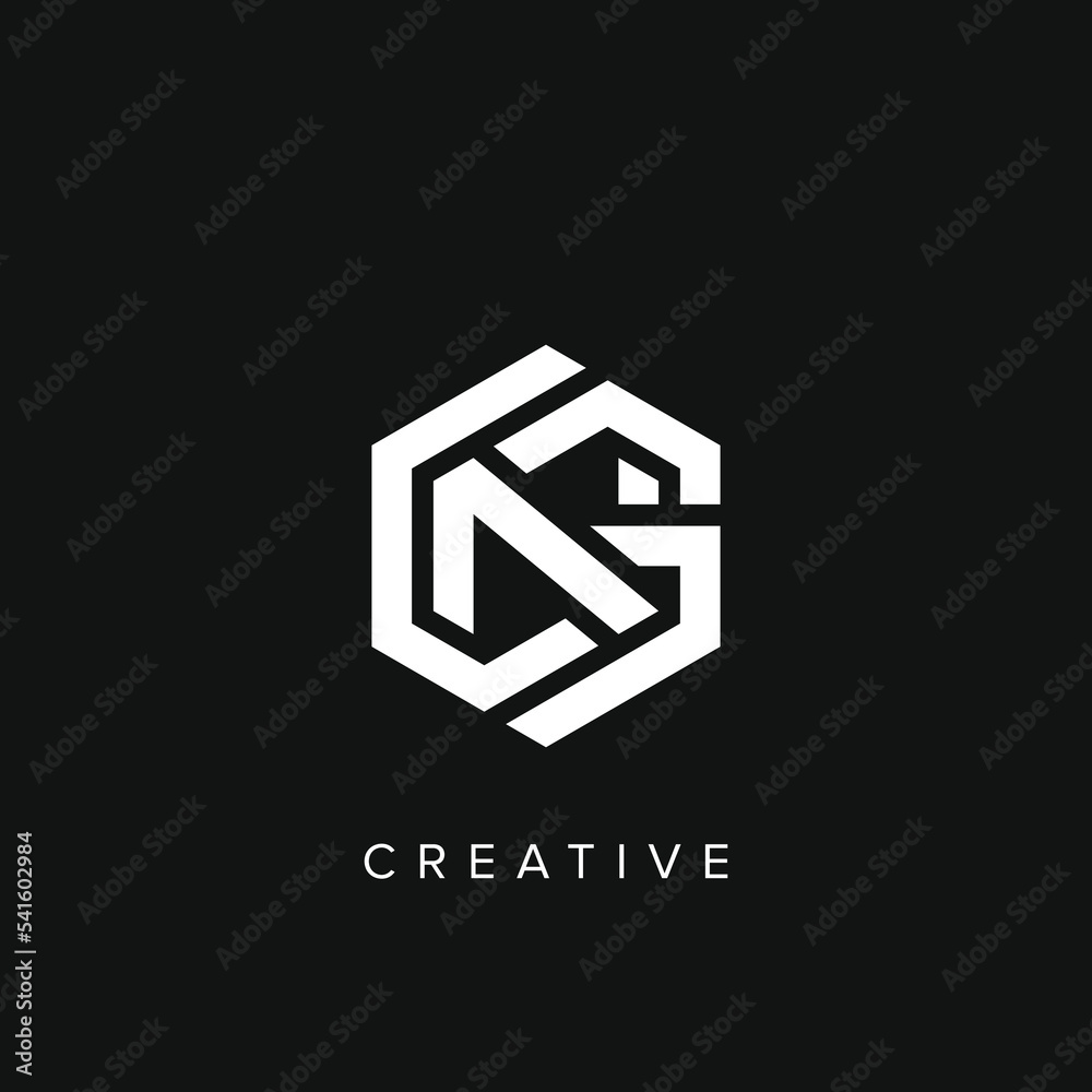 Initial letter NG, GN, N, G Logo Design Vector Template Element. Stock ...