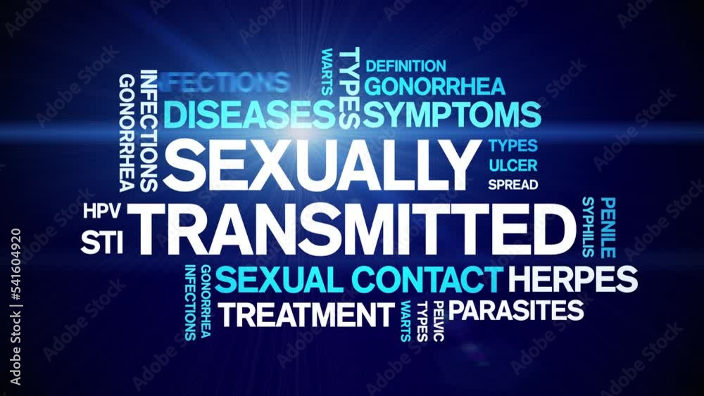 Sexually Transmitted animated tag word cloud;text design animation ...