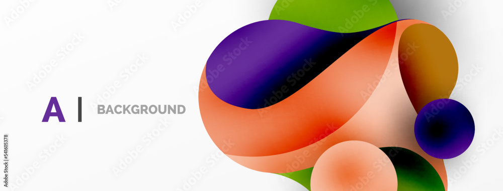 Geometric round shapes and circles abstract background. Wallpaper for ...