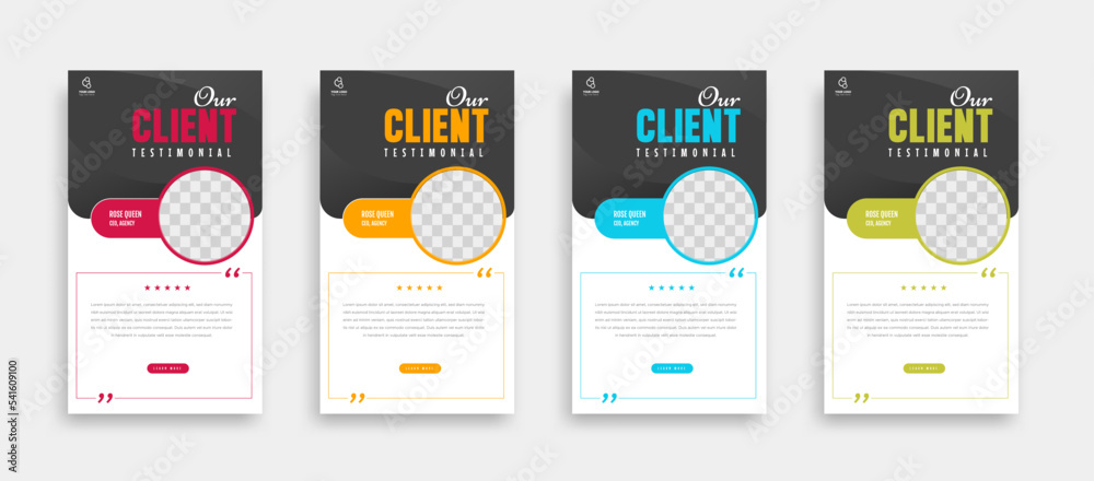 Modern and creative client testimonial social media post design ...
