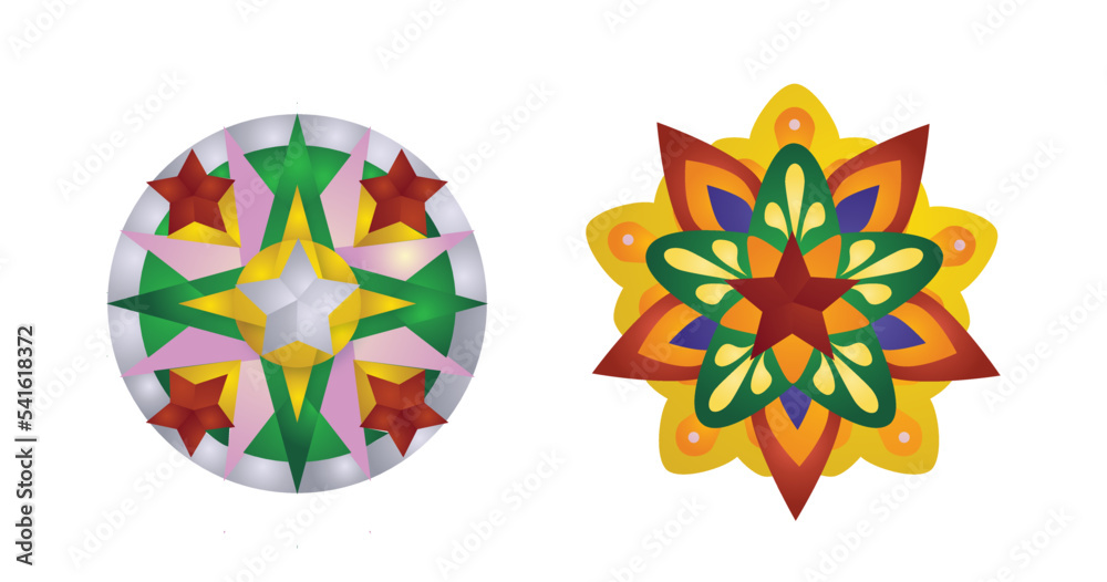 Capiz Pinoy Christmas Lantern Parol Stock Vector | Adobe Stock
