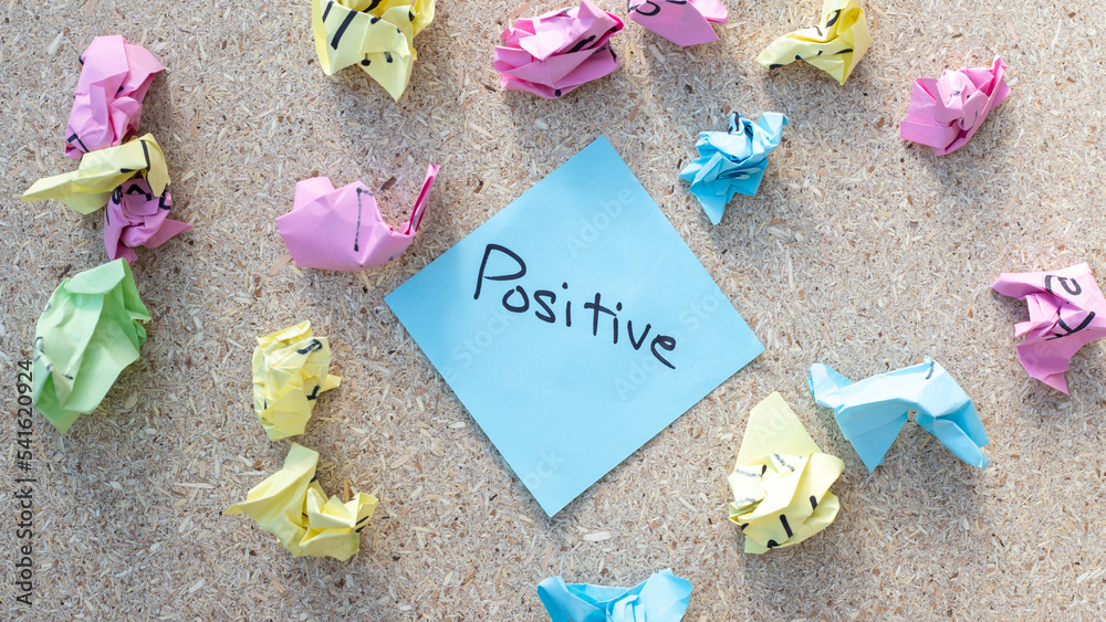 Hand written note of positive concept on a sticky note Stock Photo ...