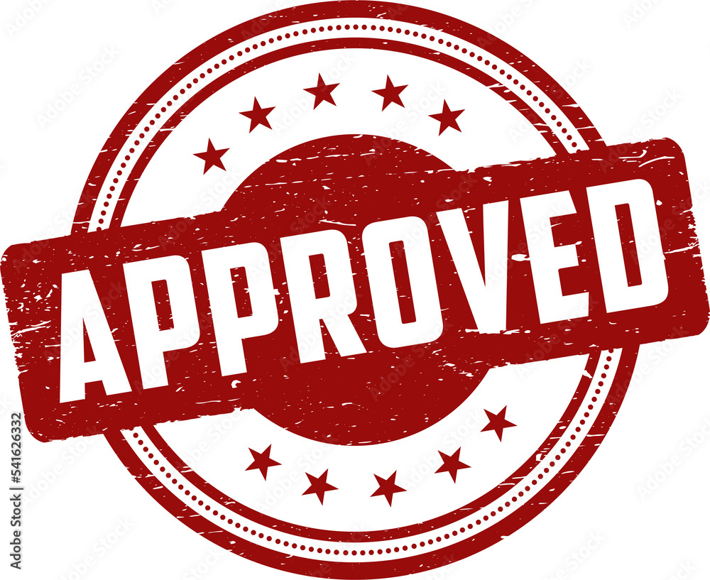 Approved stamp. red round grunge approved sign Stock Illustration ...