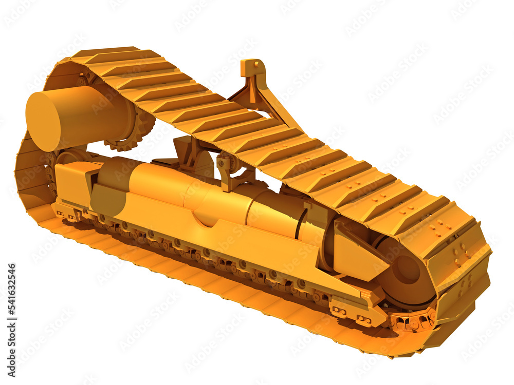 Excavator Track 3D rendering on white background Stock-Illustration ...