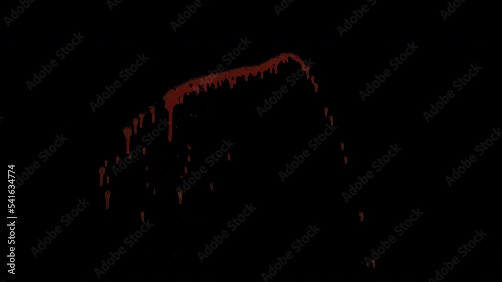 4K blood splash effect on transparent background.background footage ...