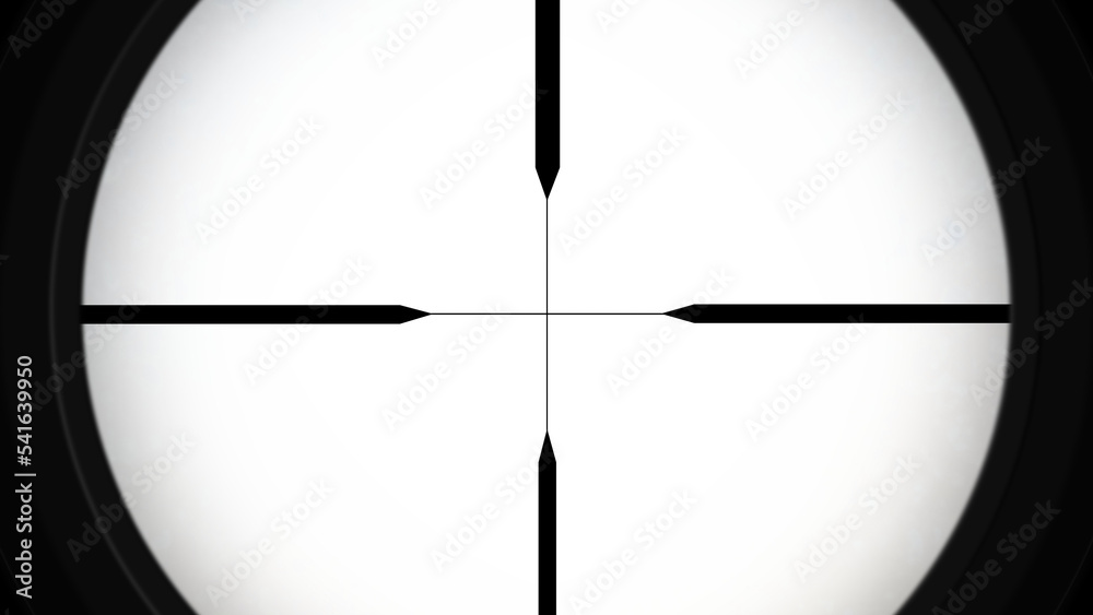 Realistic sniper sight with measuring marks, isolated sniper scope ...