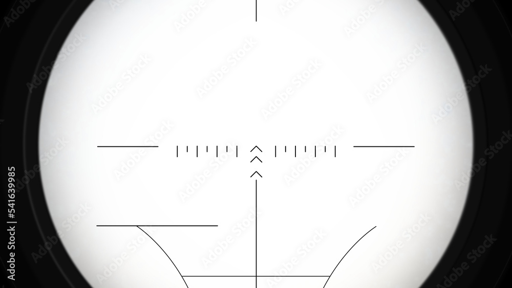Realistic sniper sight with measuring marks, isolated sniper scope ...