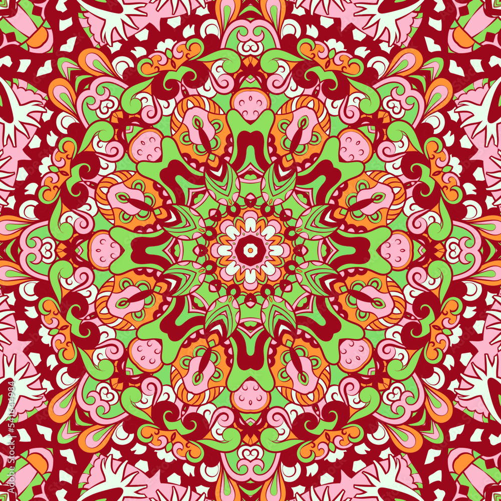 Seamless tile texture. Tracery mehndi design image. Ethnic doodle art ...