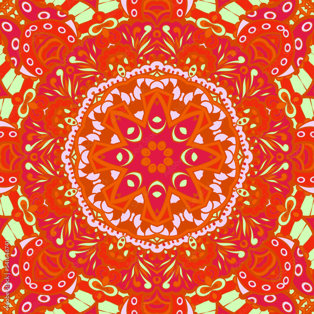 Seamless tile texture. Tracery mehndi design image. Ethnic doodle art ...