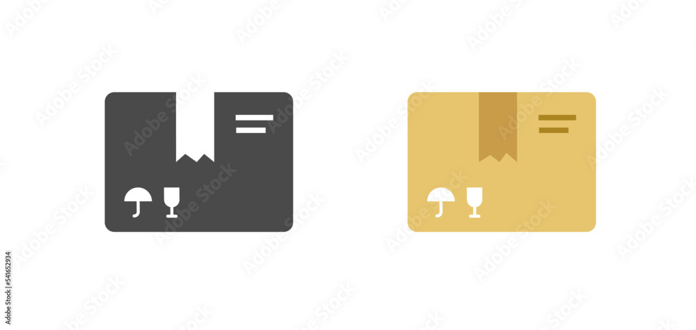 Parcel package icon vector pictogram flat simple graphic or postal ...