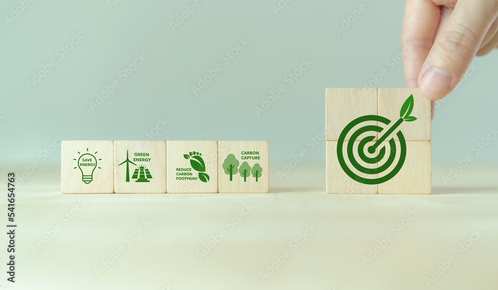 Enviromentally sustainable company target. Carbon neutral and net zero ...