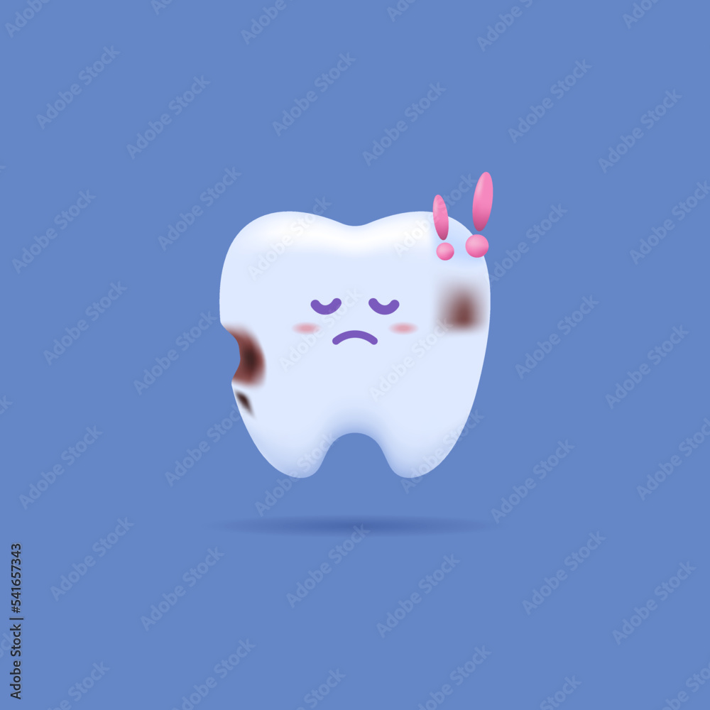 cavities, black and dirty teeth. dental health conditions. sad, funny ...