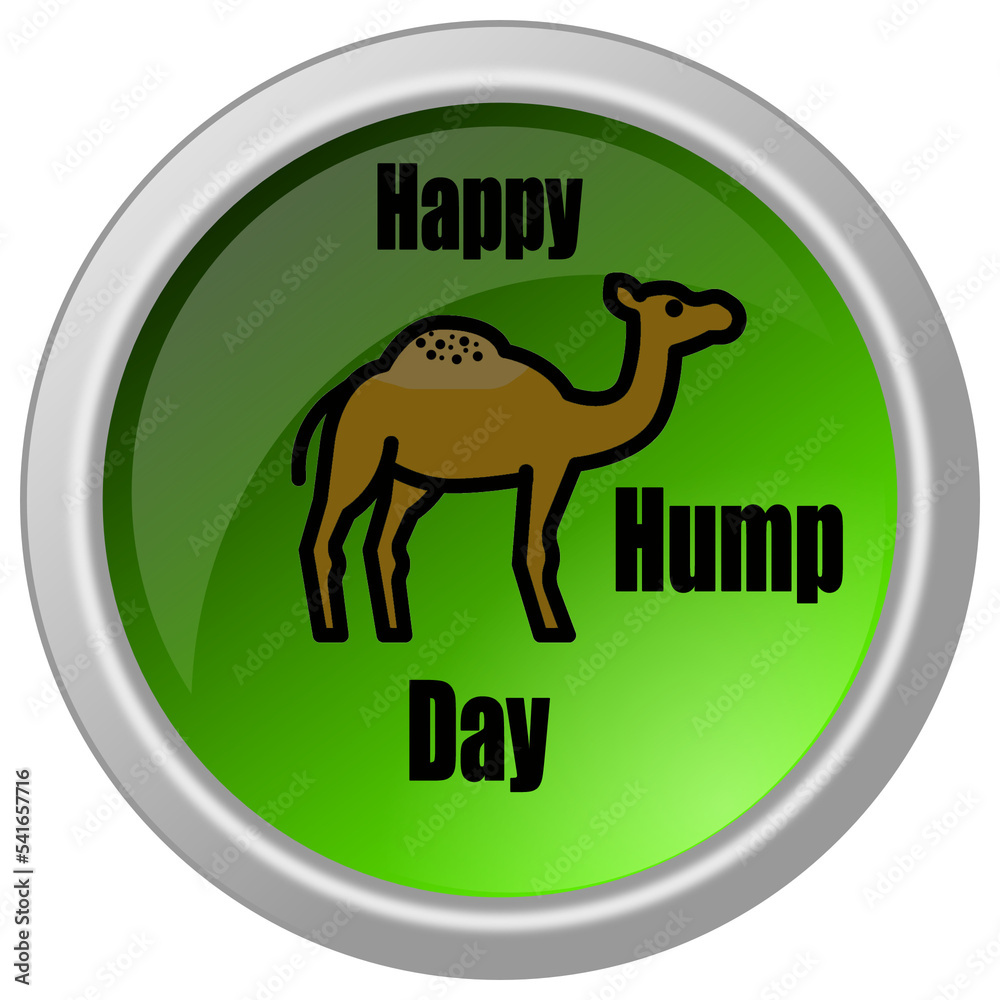 Happy Hump day green button 3d illustration Stock Illustration | Adobe ...