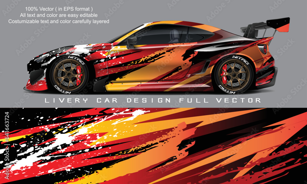 car livery graphic vector. abstract grunge background design for ...