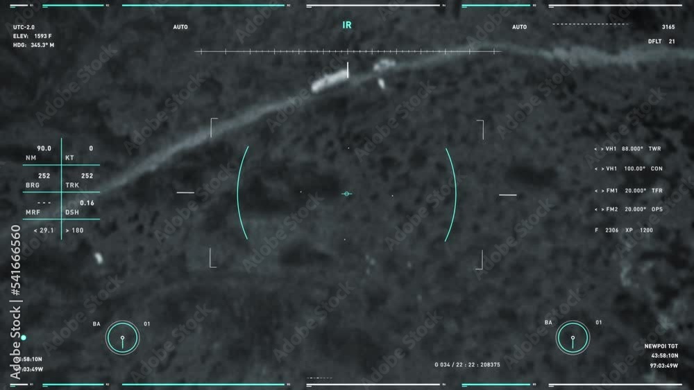 Army system is analyzing the area of combat for a missile attack ...