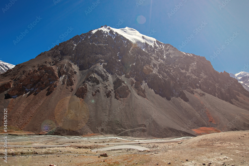 The Khunjerab Pass landscape, the highest-paved international border ...