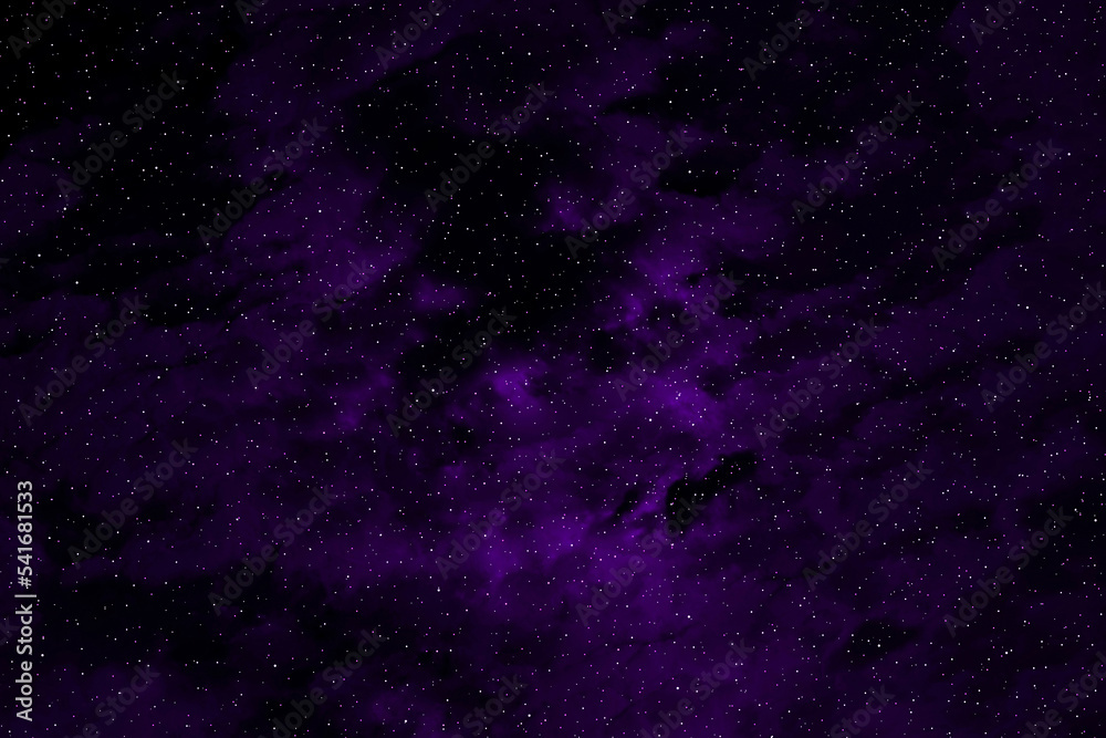 Starry night sky galaxy space background. Violet or purple dark night ...