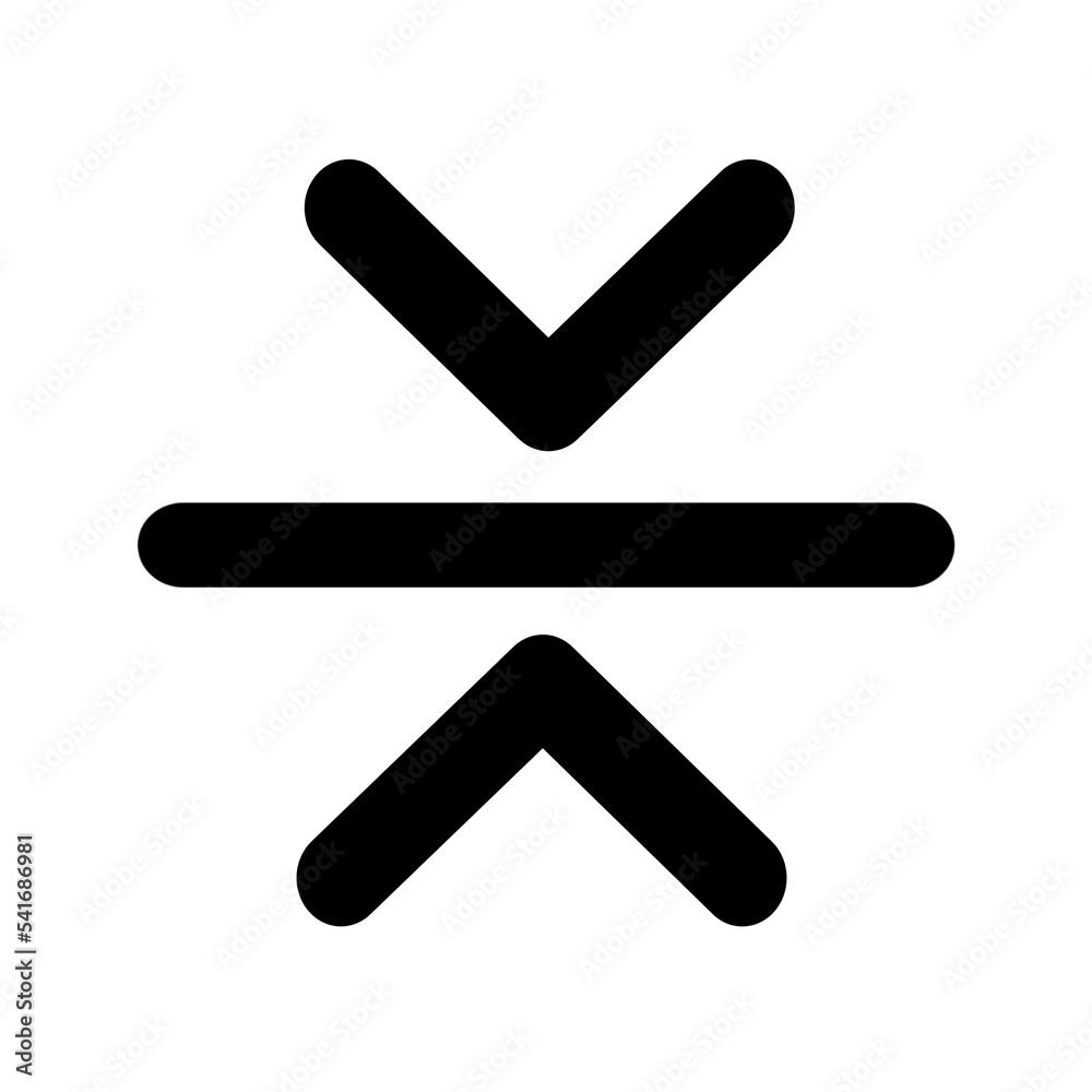 Splitter icon, up and down arrows with horizontal line separator icon ...