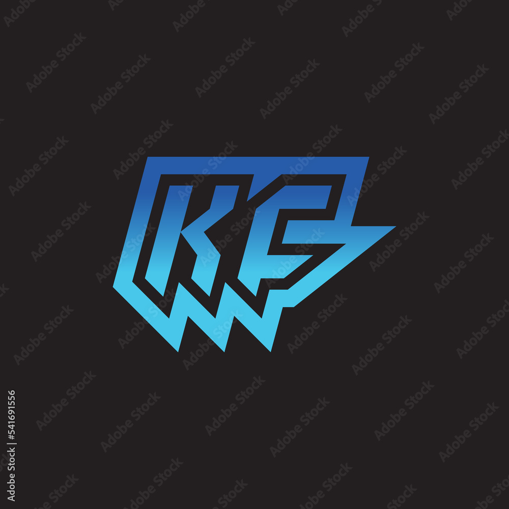 KC initial cool logo design for gaming and esport Stock Vector | Adobe ...