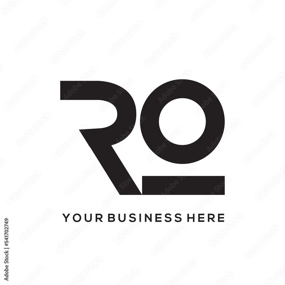 RO monogram logo signature icon.Letter r, letter o alphabet initials ...