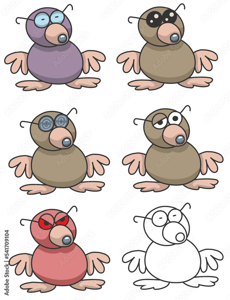 Photo & Art Print Taupe avec différentes expressions et émotions, LôThus