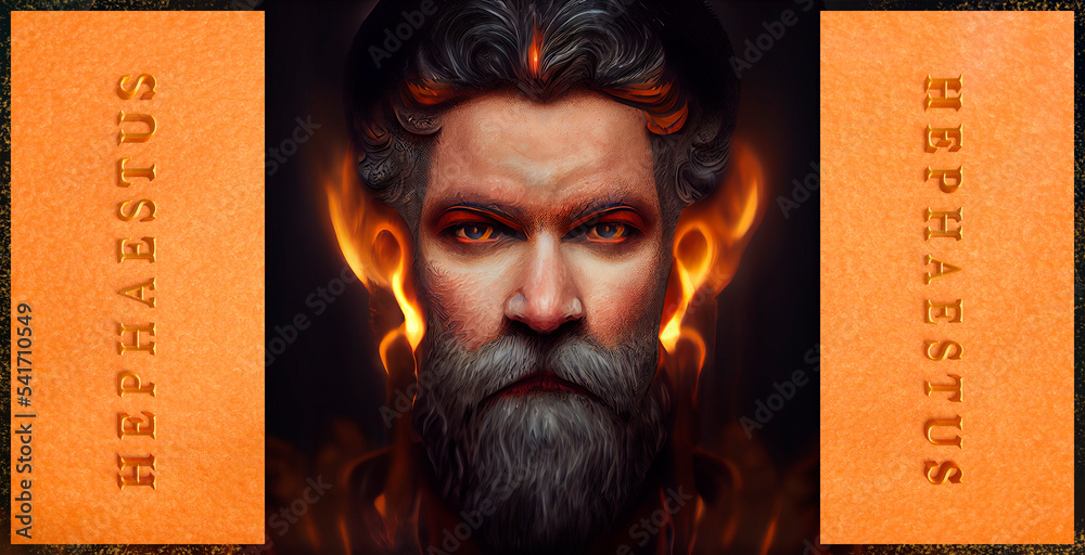 Hephaestus greek god. Greek mythology. God of the forge and fire. Roman ...