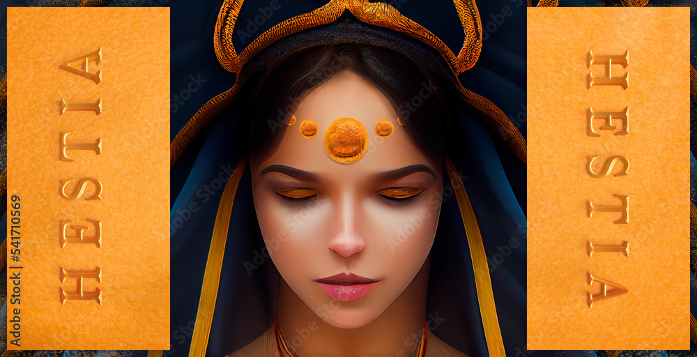 Hestia goddess. Greek mythology, Olympic goddesses. Daughter of Cronus ...