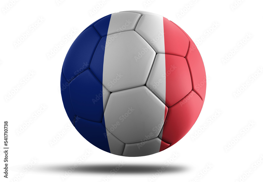 France flag football ball for 2022 Soccer World Cup. French country ...