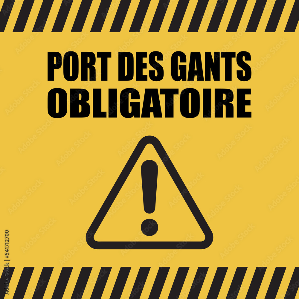 Logo port des gants obligatoire. Stock Vector | Adobe Stock Logo port des gants obligatoire. Stock Vector | Adobe Stock