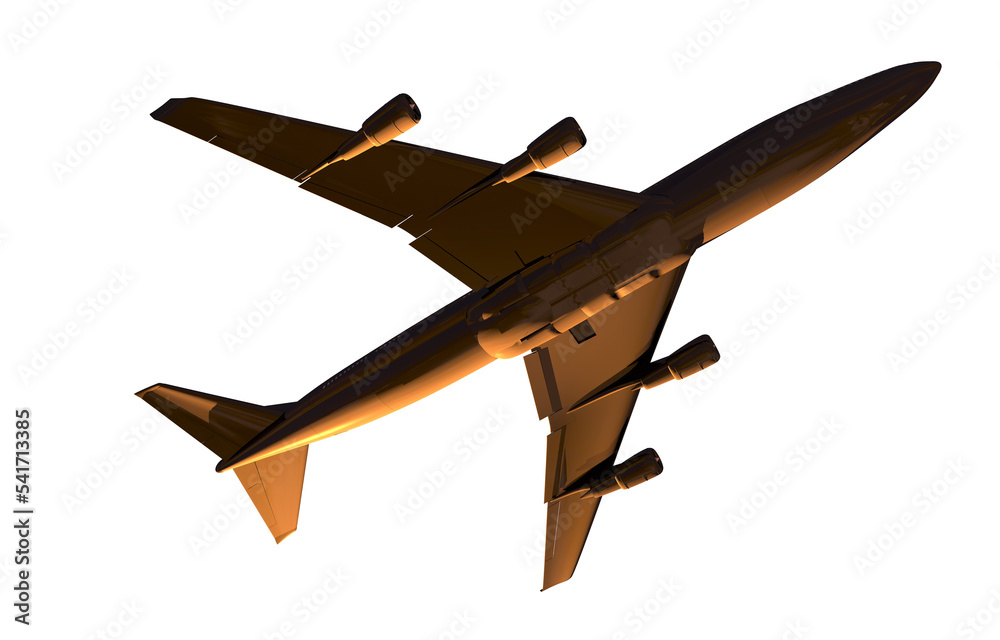 Commercial Airplane Object. Commercial Passenger Jet Airplane Isolated ...