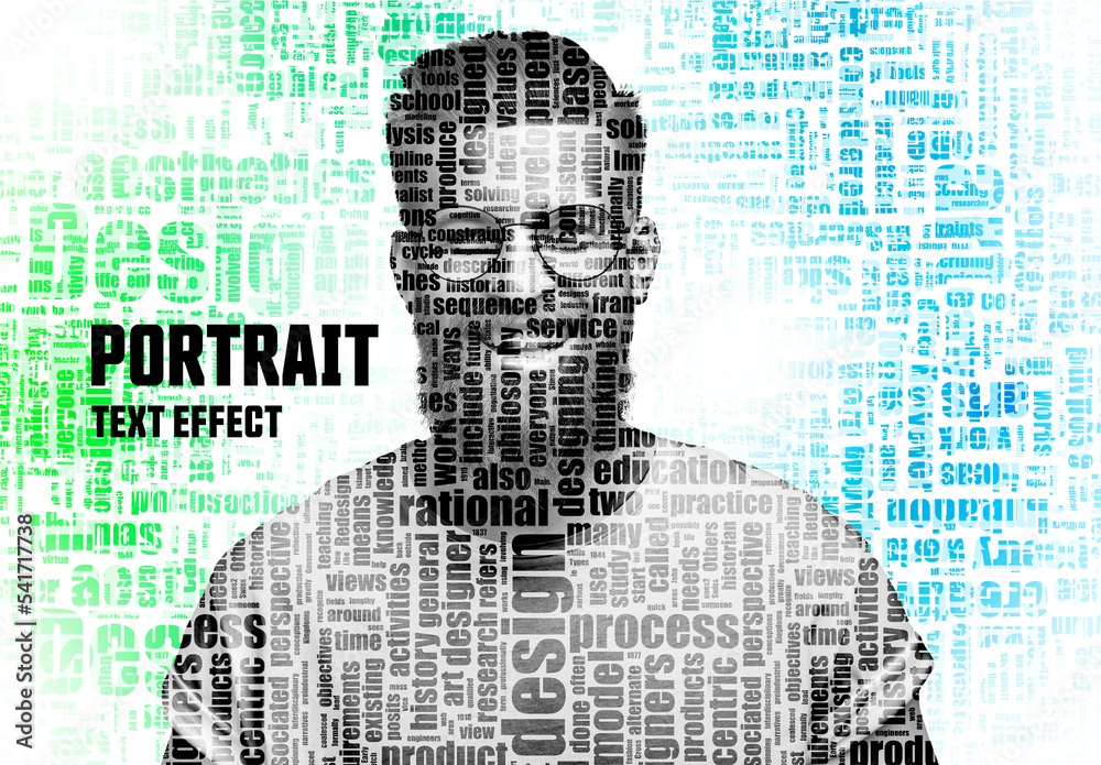 Text Portrait Effect Stock Template | Adobe Stock