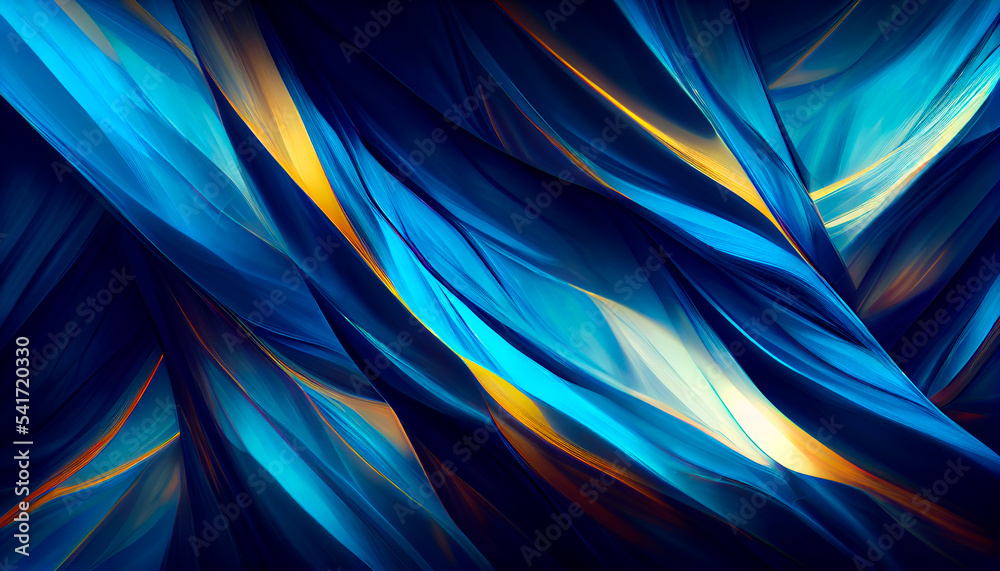 beautiful abstract background in blue. Dark theme. Vector lines are ...