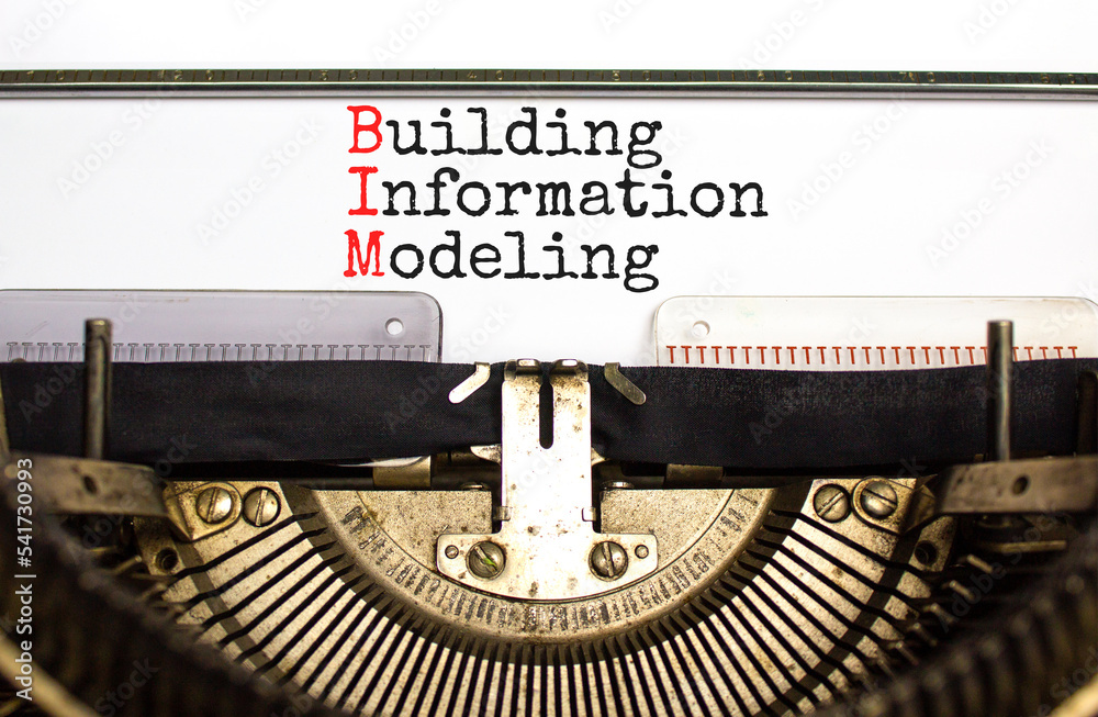 BIM building information modeling symbol. Concept words BIM building ...