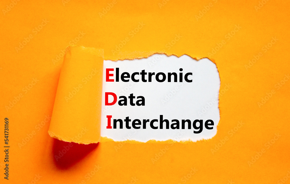 EDI electronic data interchange symbol. Concept words EDI electronic ...