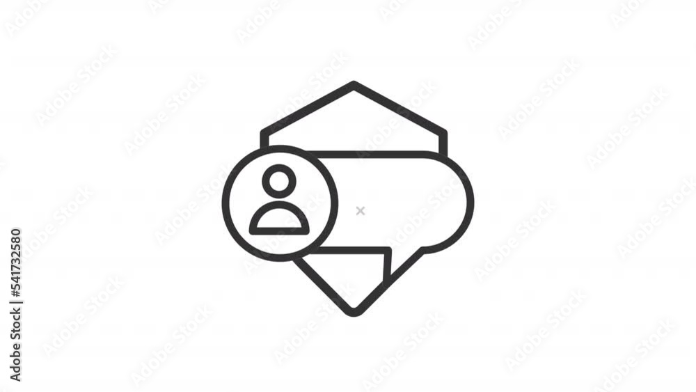 Animated encryption linear icon. Encrypted messaging. Personal ...