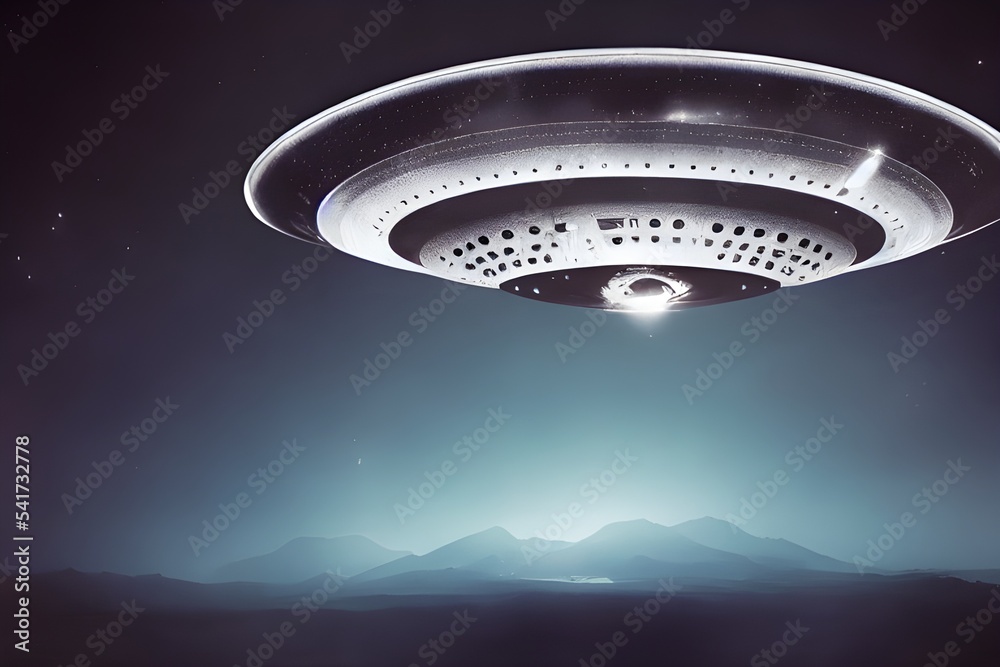 Flying saucer. UFO. UAP. The aliens have arrived. Stock Illustration ...