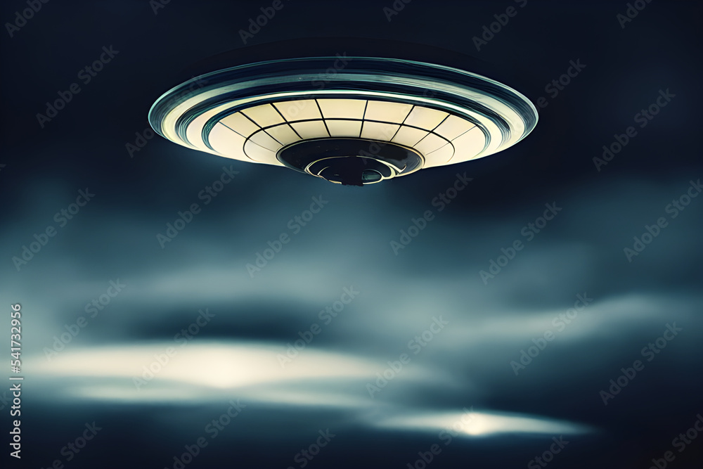 Flying saucer. UFO. UAP. The aliens have arrived. Stock Illustration ...