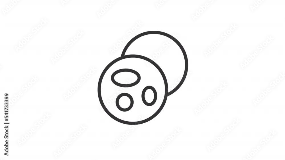 Animated cookies linear icon. Browser cookie. Collect and store ...