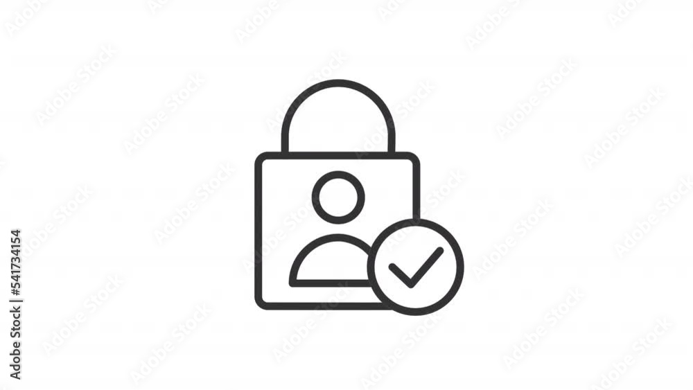 Animated privacy linear icon. Authentication. Identity verification ... Animated privacy linear icon. Authentication. Identity verification ...