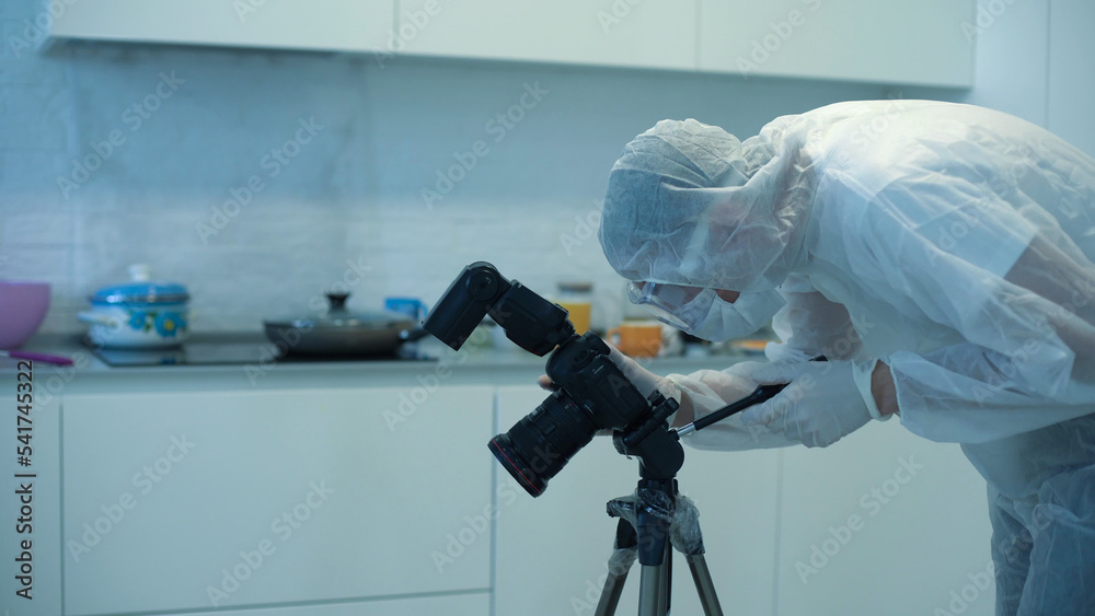 Crime Scene Site Police Photographer Forensic Scientist Murder Collect ...