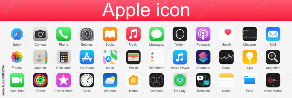 Apple set icon apps. Apple mockup. Iphone display app. Popular apps ...