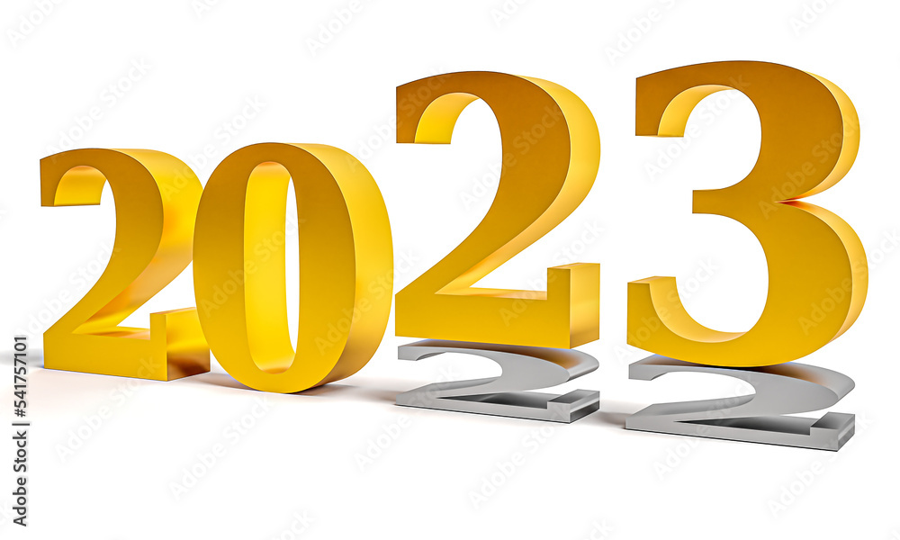 New year 2023 holiday concept. The number 2023 lies at 2022 ilustración ... New year 2023 holiday concept. The number 2023 lies at 2022 ilustración ...