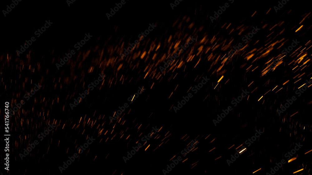 Overlay fire sparks bonfire embers. Burning red hot flying sparks fire ...