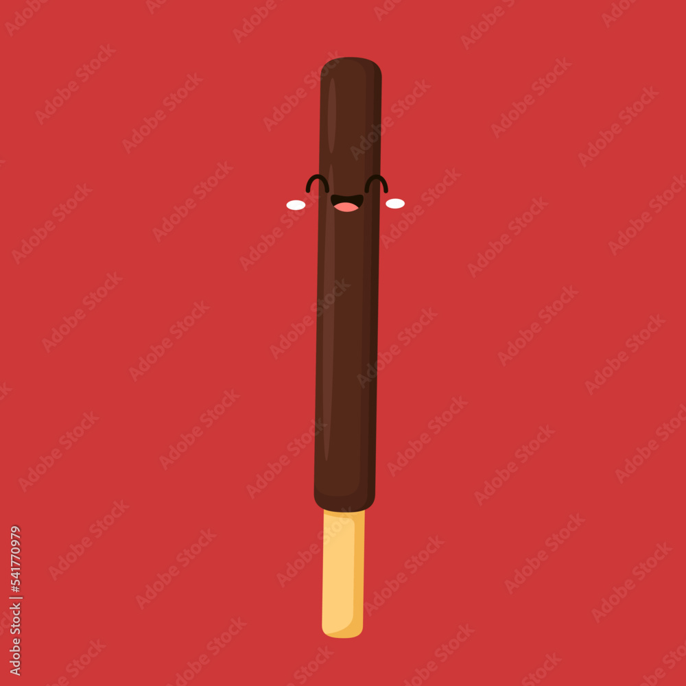 Chocolate sticks. Dipped stick. Dipped stick cartoon vector. chocolate ...