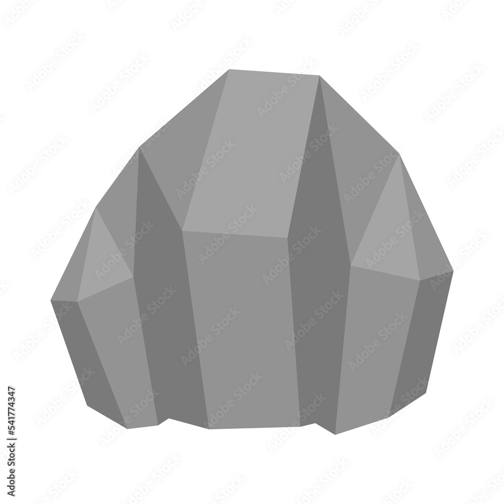 Stone Sign Emoji Icon Illustration. Rock Vector Symbol Emoticon Design ...