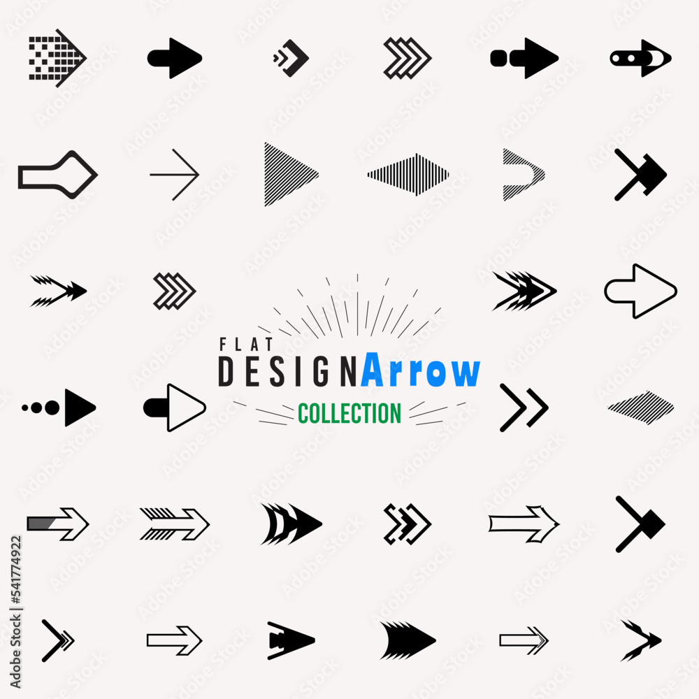Set arrow icons. vector Collection different arrows sign. Set different cursor arrow direction ...