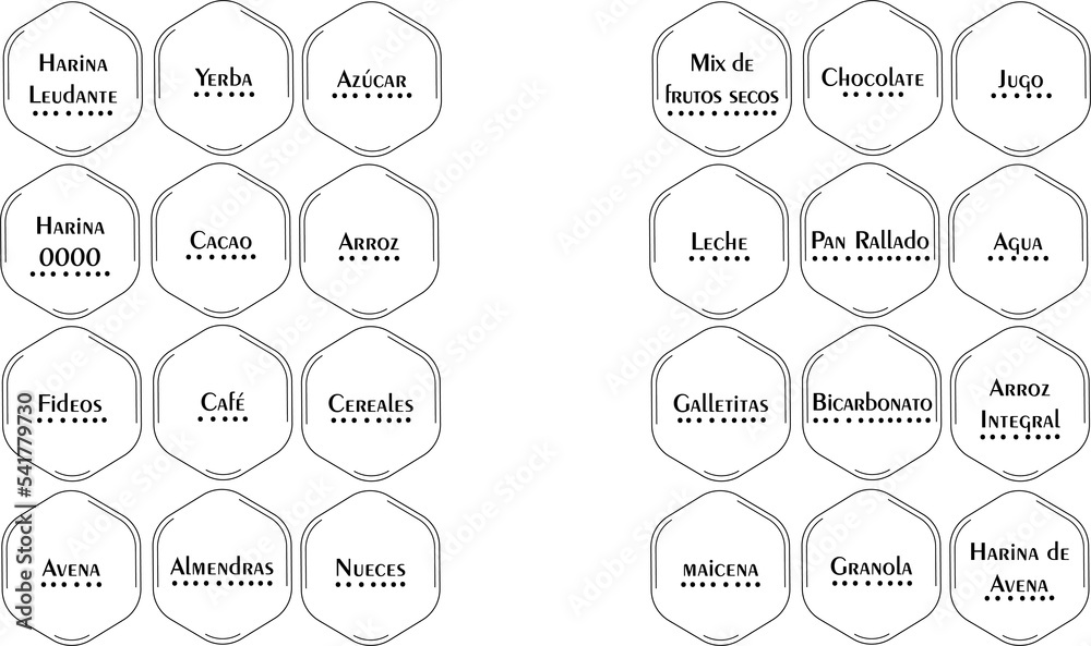 Etiquetas para frascos, Rótulos para frascos Stock Illustration | Adobe ...